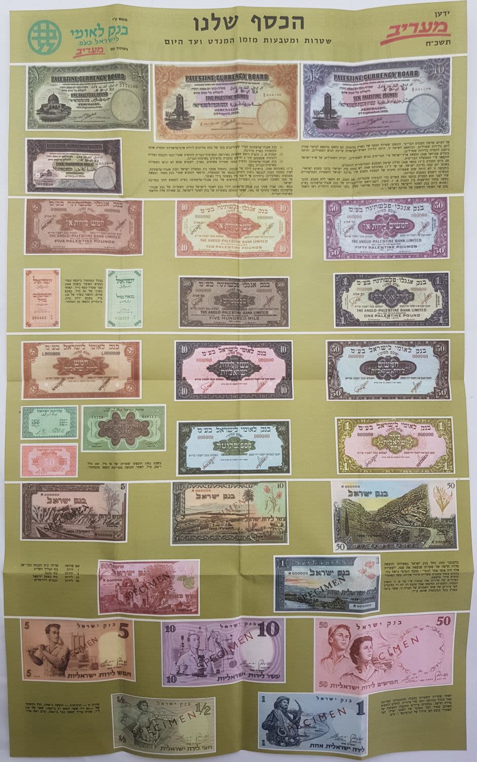 בידספיריט | כרזה שטרות ישראל שנות ה50